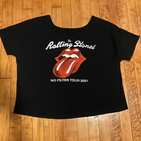 the Rolling Stones | Tops | Rolling Stones No Filter Tour Black Crop ...